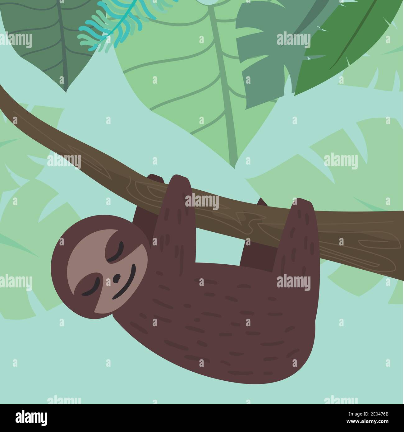 sloth bear at tree design, Animal zoo and life theme Vector ...