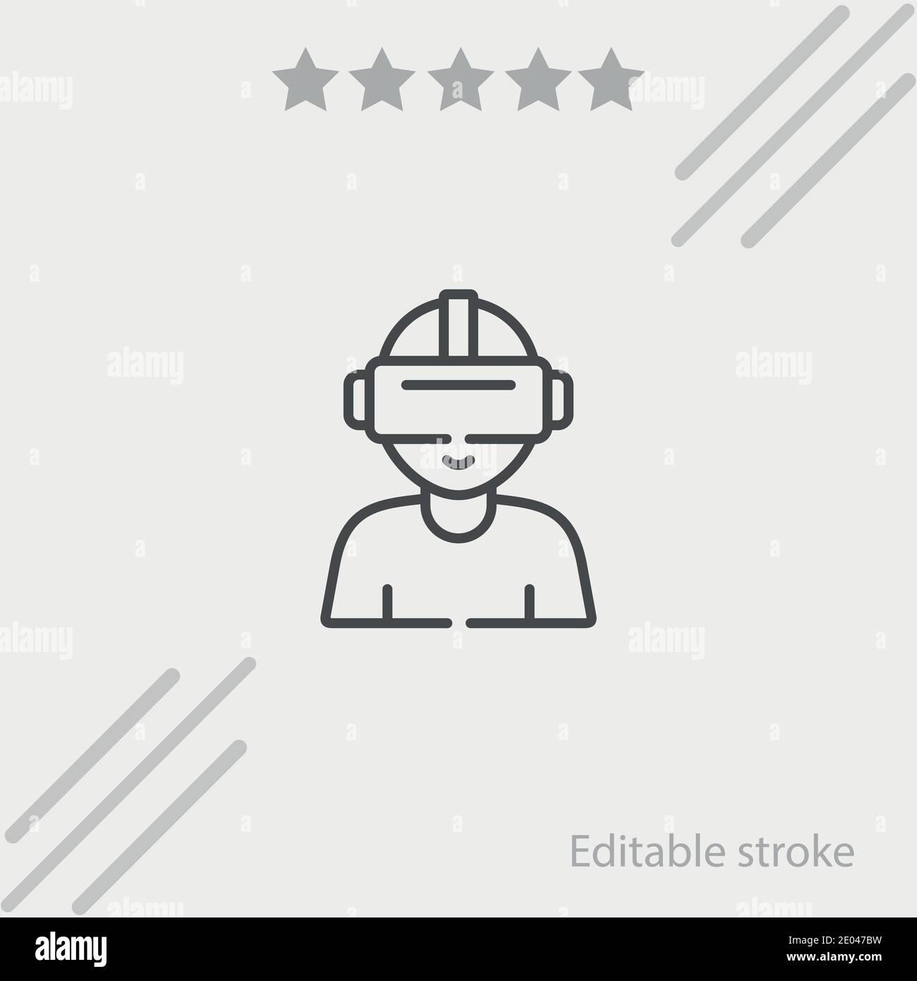 virtual reality vector icon modern simple vector illustration Stock ...