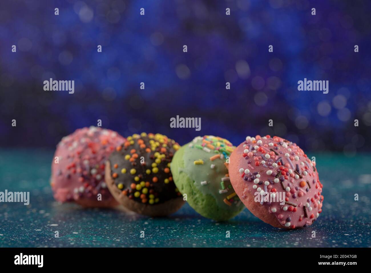 Iced donut blue hi-res stock photography and images - Alamy