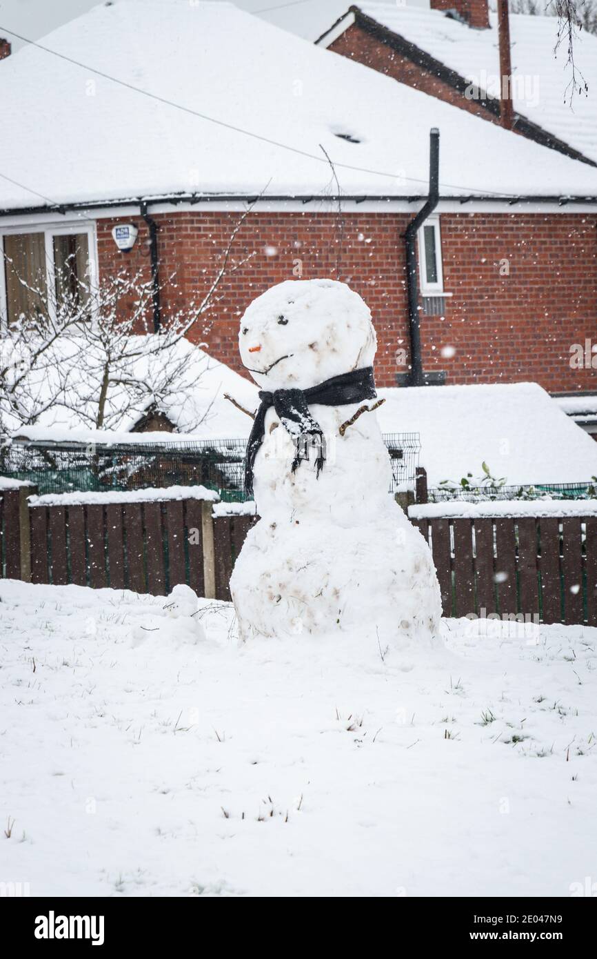 giant traditional snowman in park Stock Photo - Alamy