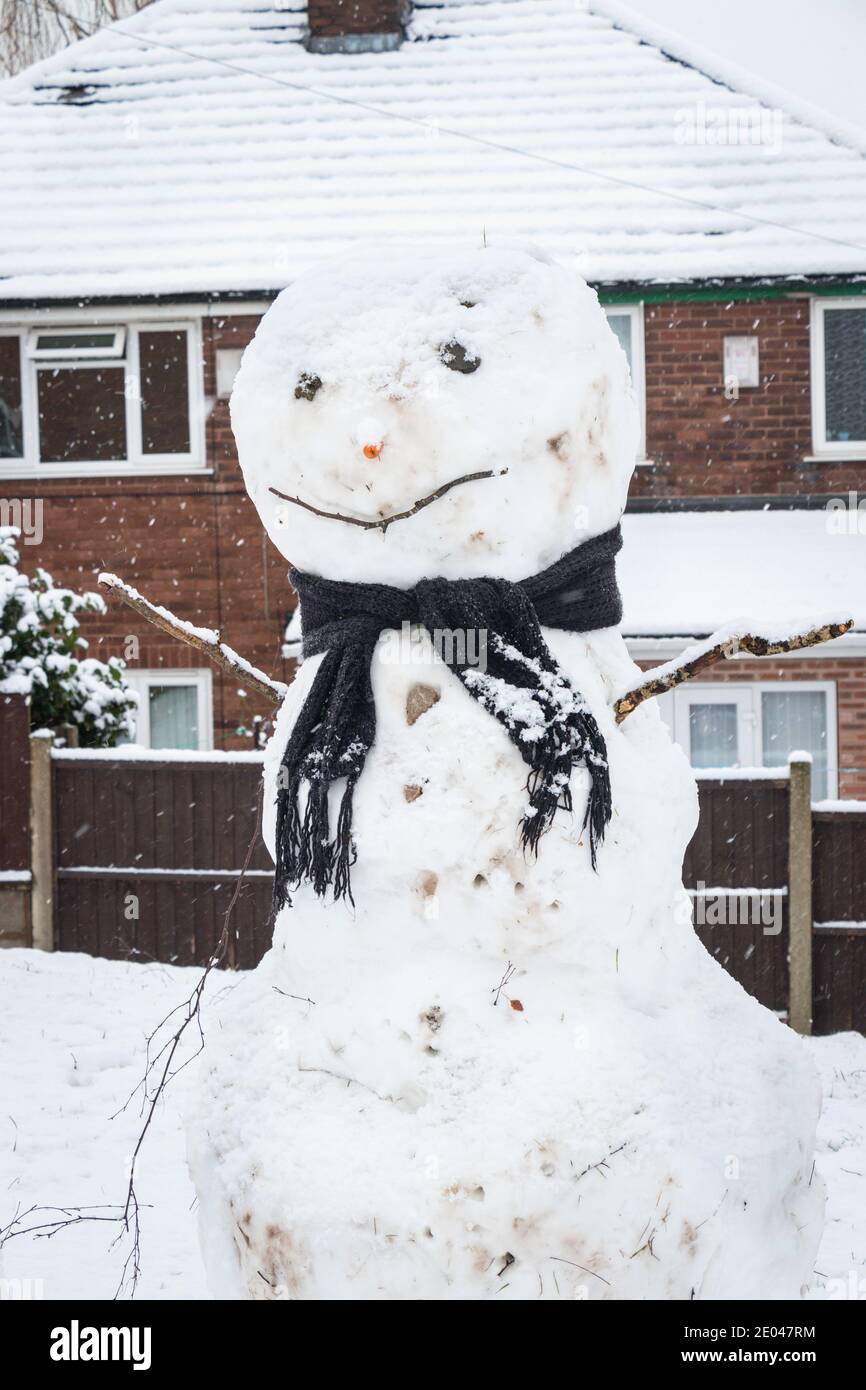 giant traditional snowman in park Stock Photo - Alamy