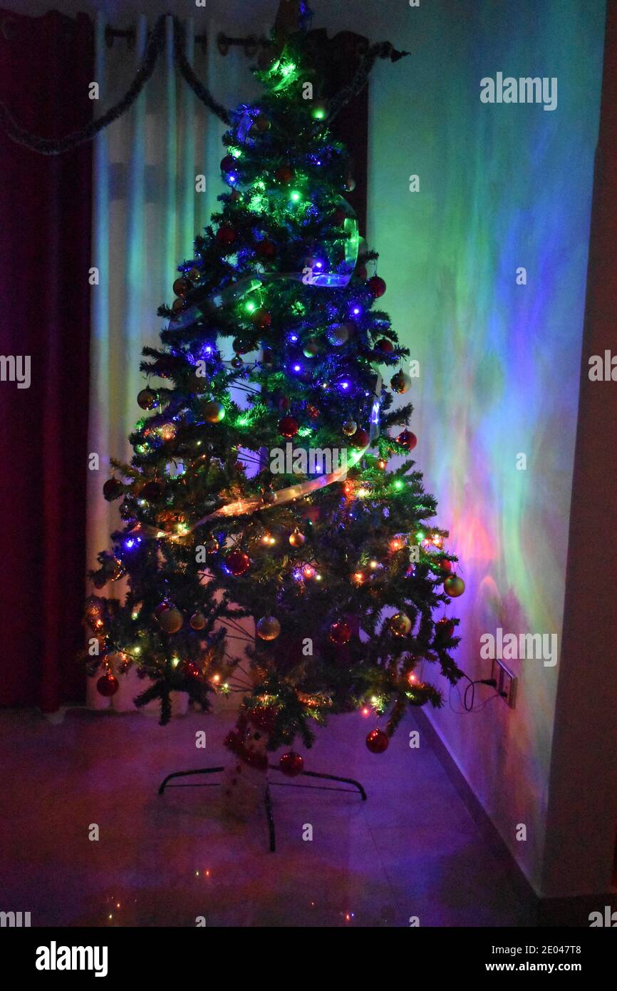 Christmas tree at a home. Colombo, Sri Lanka Stock Photo - Alamy