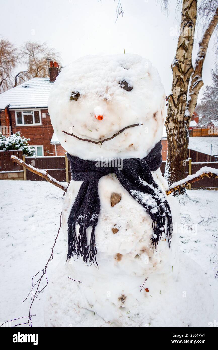 giant traditional snowman in park Stock Photo - Alamy