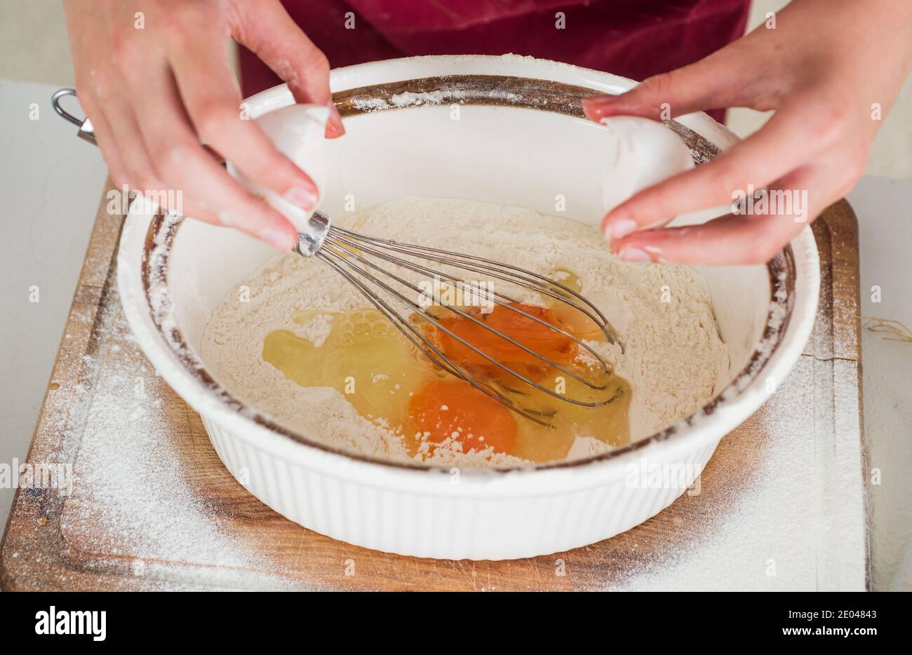 Food blogger. study how to cook by recipe. cooking in kitchen. choosing ...