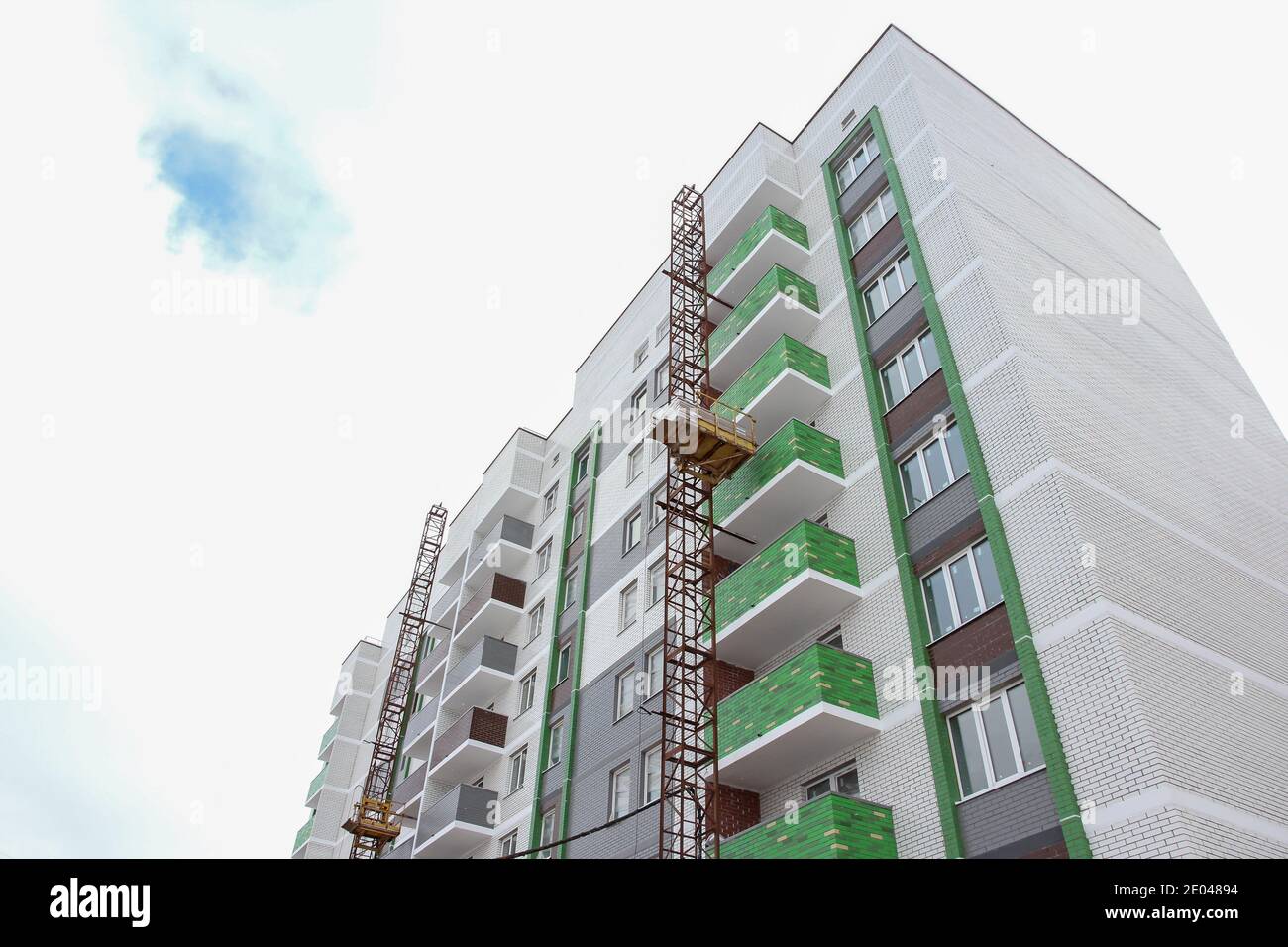 Contemporary urban architecture. Facade of a multi-storey building ...