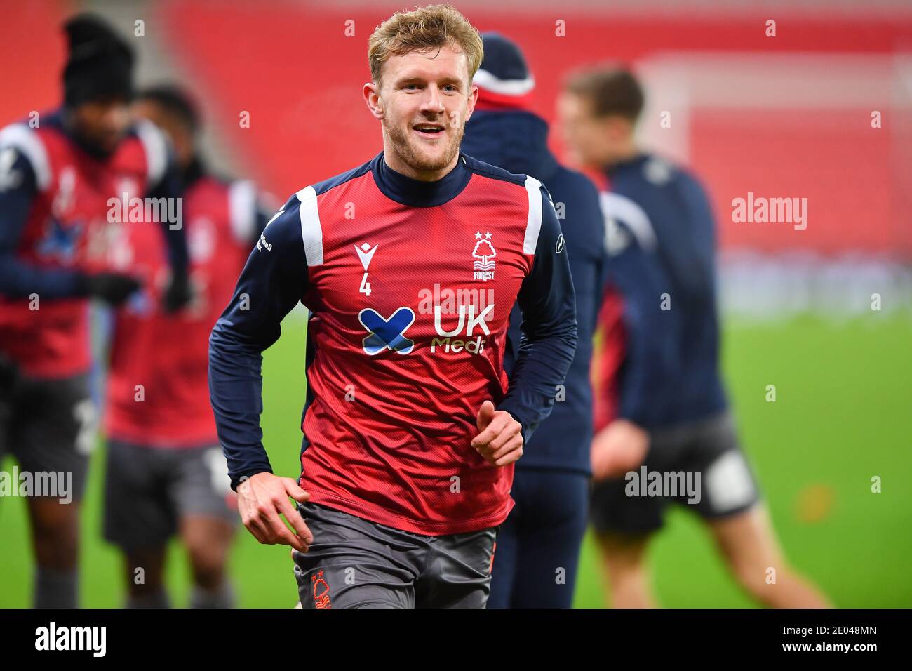 STOKE ON TRENT, ENGLAND. DECEMBER 29TH Joe Worrall (4) of Nottingham ...
