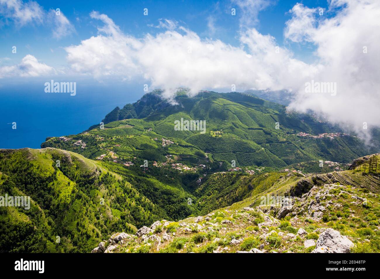 MONTE FAITO, ITALY - JUNE 14, 2020: Monte Faito is a mountain in the ...