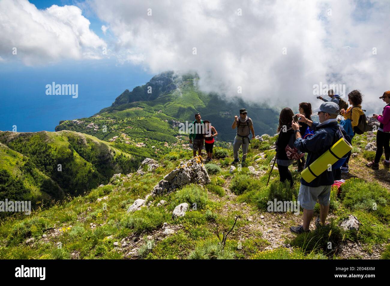 MONTE FAITO, ITALY - JUNE 14, 2020: Monte Faito is a mountain in the ...
