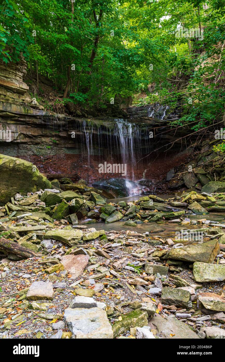 West Cliff Falls Niagara Escarpment Hamilton Ontario Canada Stock Photo ...