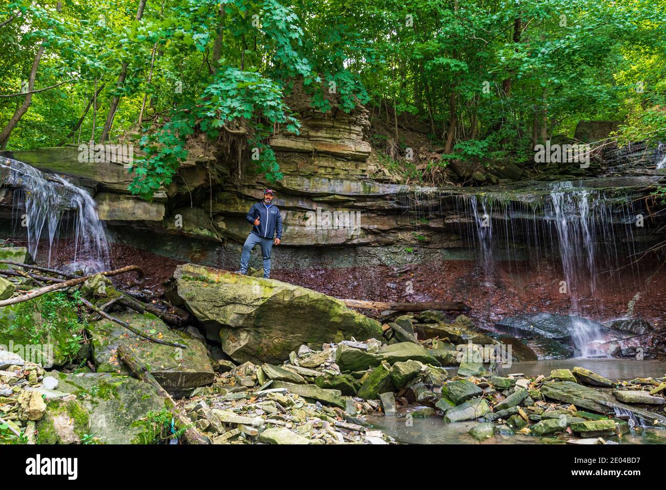 West Cliff Falls Niagara Escarpment Hamilton Ontario Canada Stock Photo ...