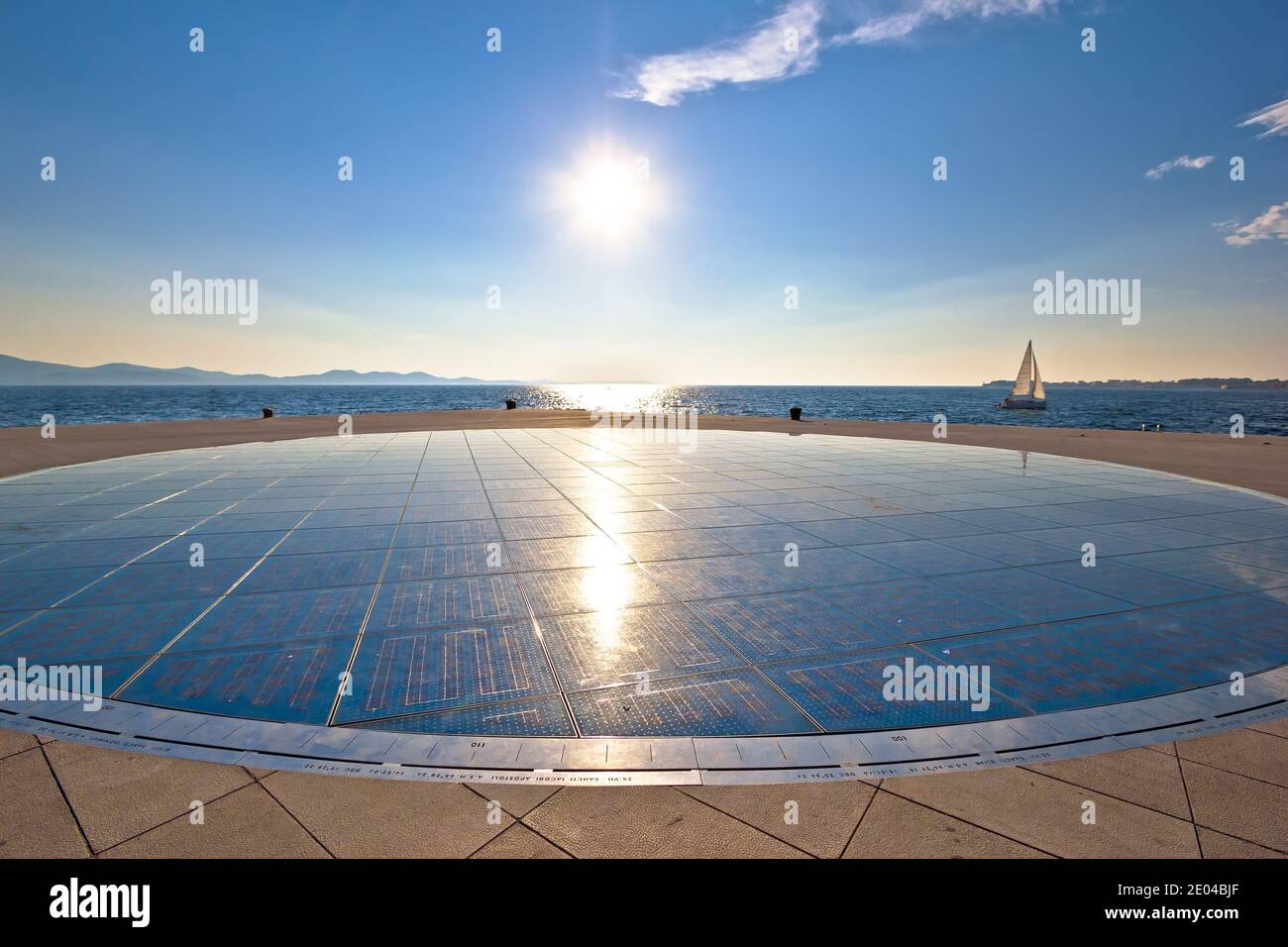 Zadar. Famous Greetings to the sun Zadar solar powered tourist ...