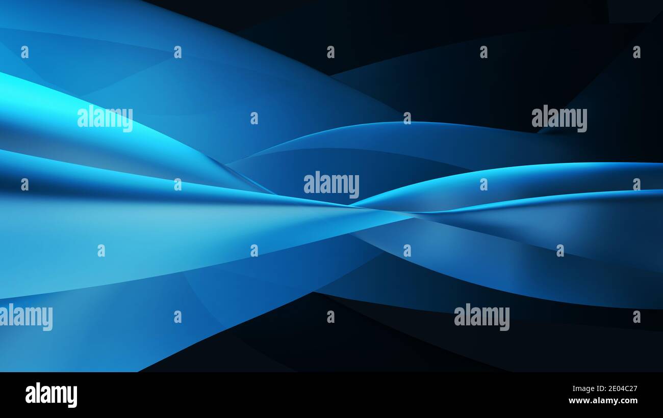 3D illustration abstract elliptical background. A blue graphic design ...