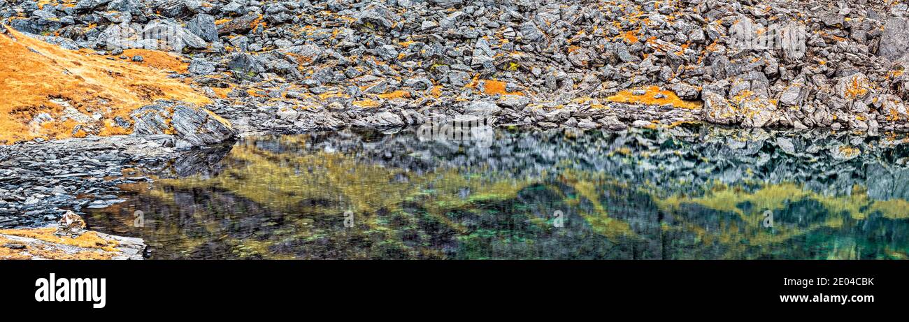 View at the one of Sacred group of 5 Hindu holy lakes located at 13,500 ...