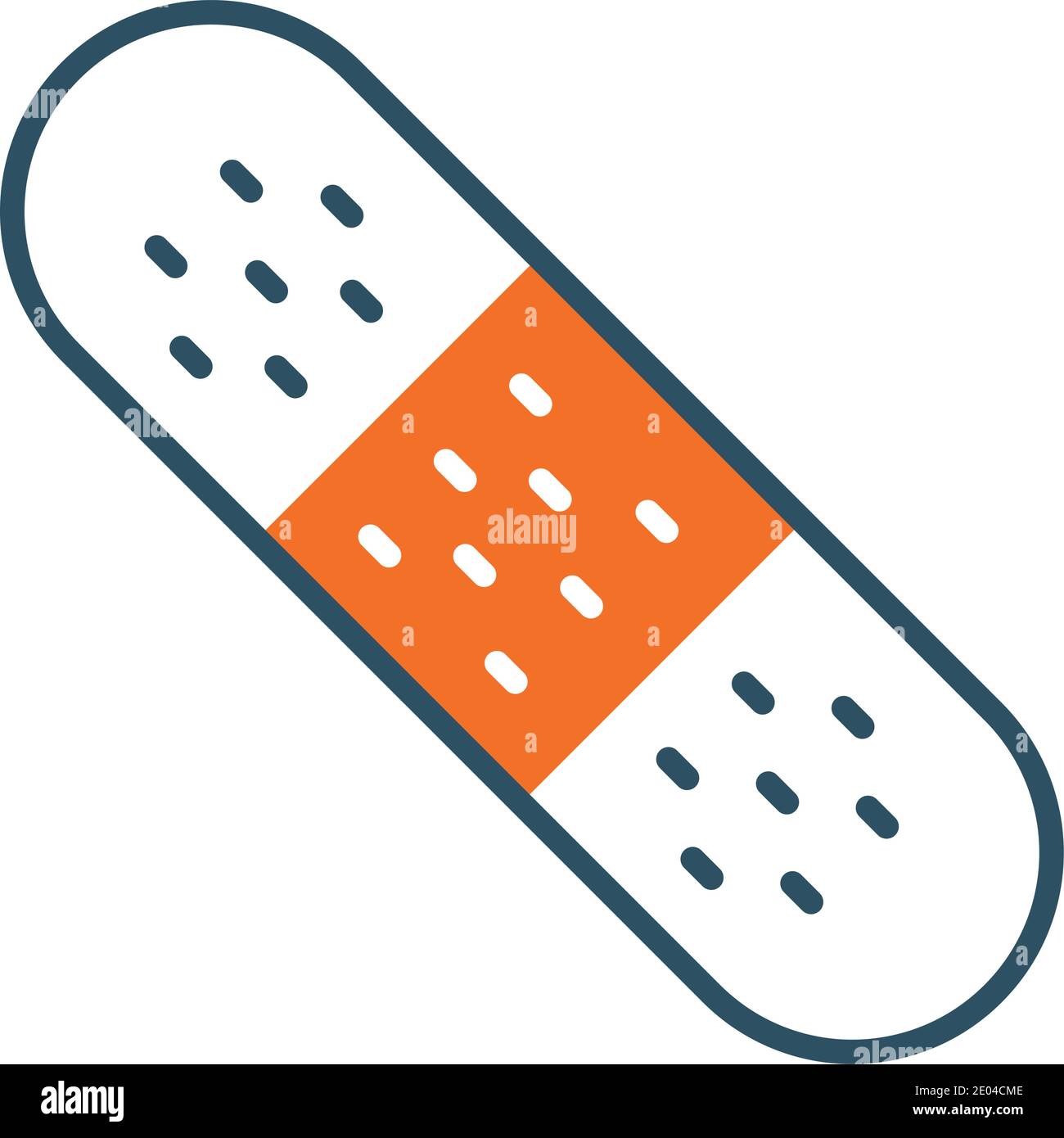 band aid icon over white background, line style, vector illustration ...