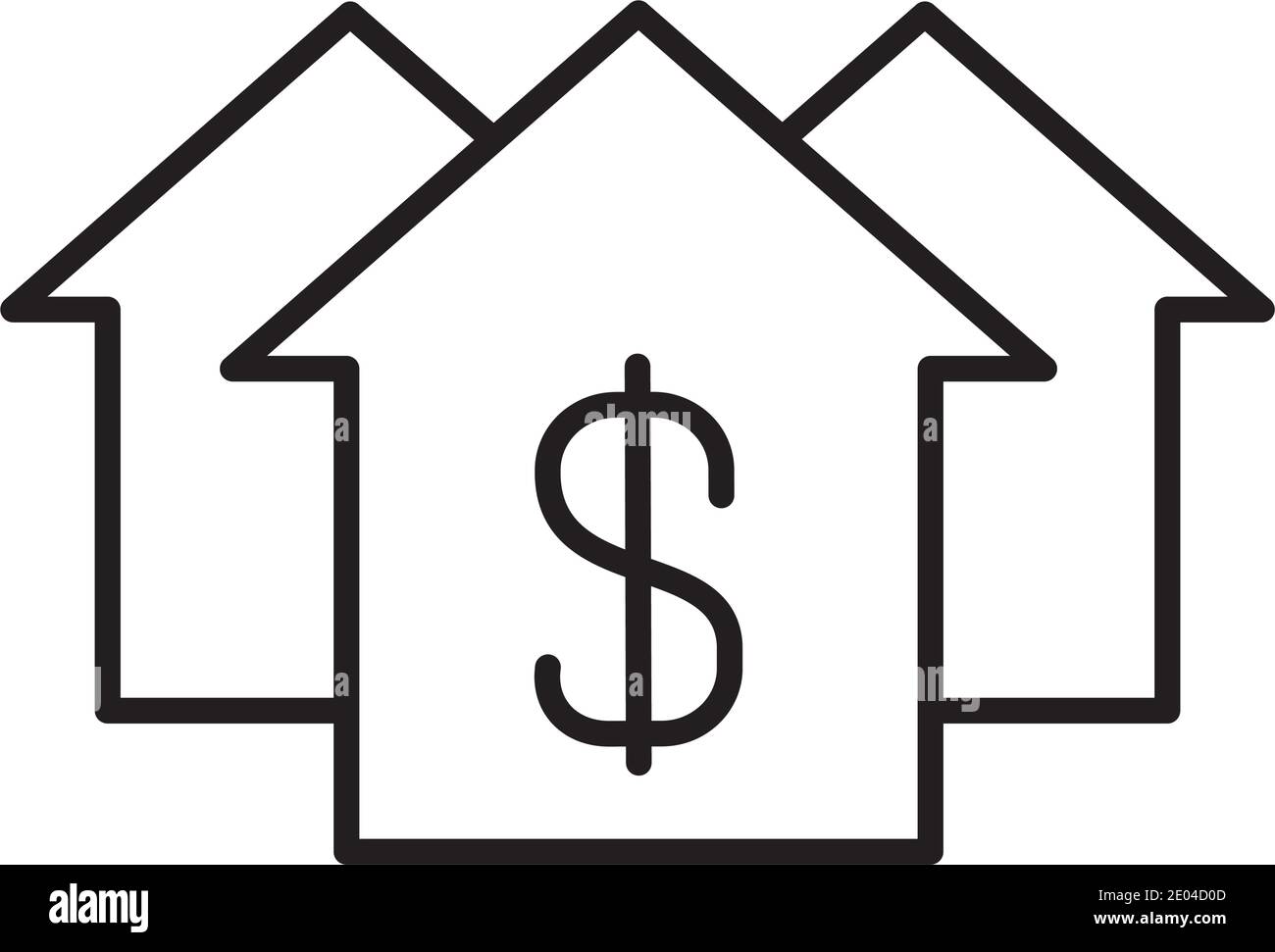 arrows up with money symbol over white background, line style, vector ...