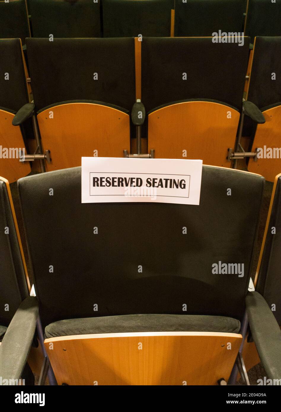 Reserved Seating Sign