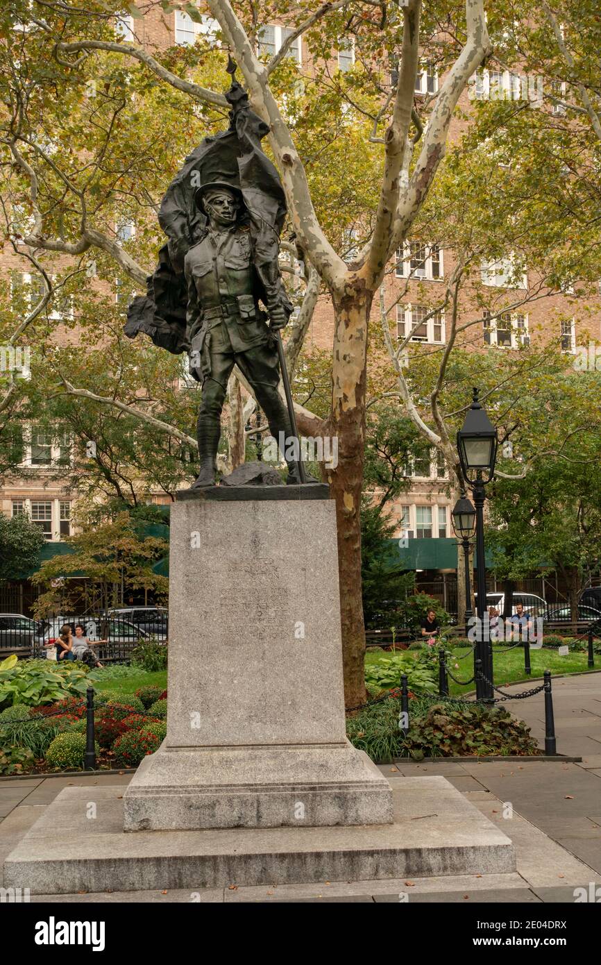 Abingdon Square doughboy statue in park Manhattan NYC Stock Photo - Alamy