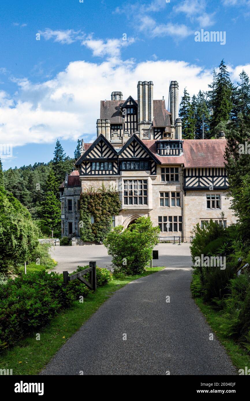 Cragside, a Victorian country house near Rothbury in Northumberland ...