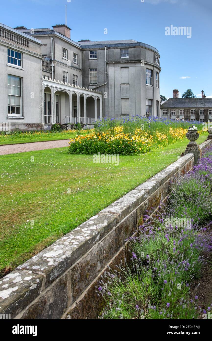Rear gardens of Shugborough Hall, located in the grounds of the ...
