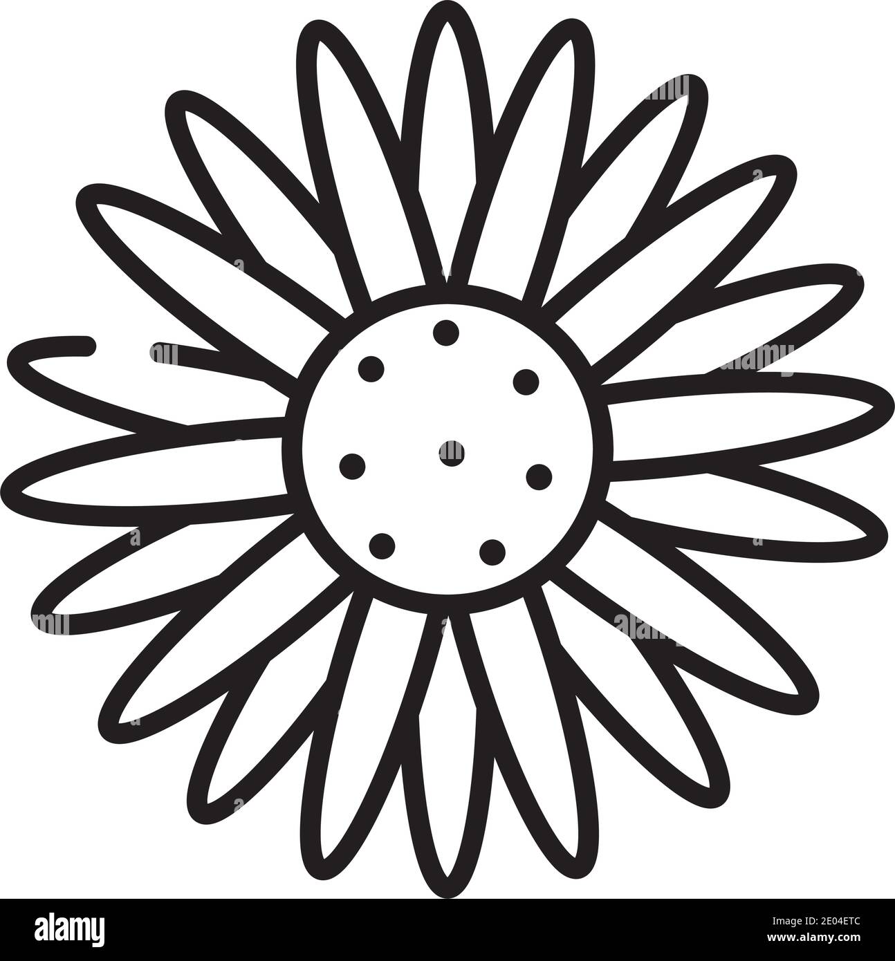 Sunflower half flower Stock Vector Images - Alamy