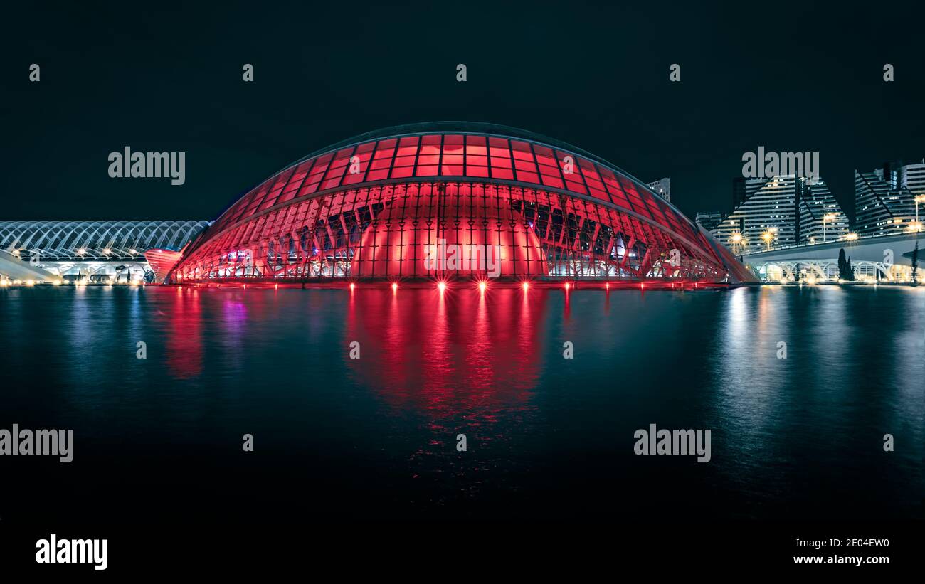 Museum of Arts and Sciences, Valencia. Futuristic image, inspired by ...