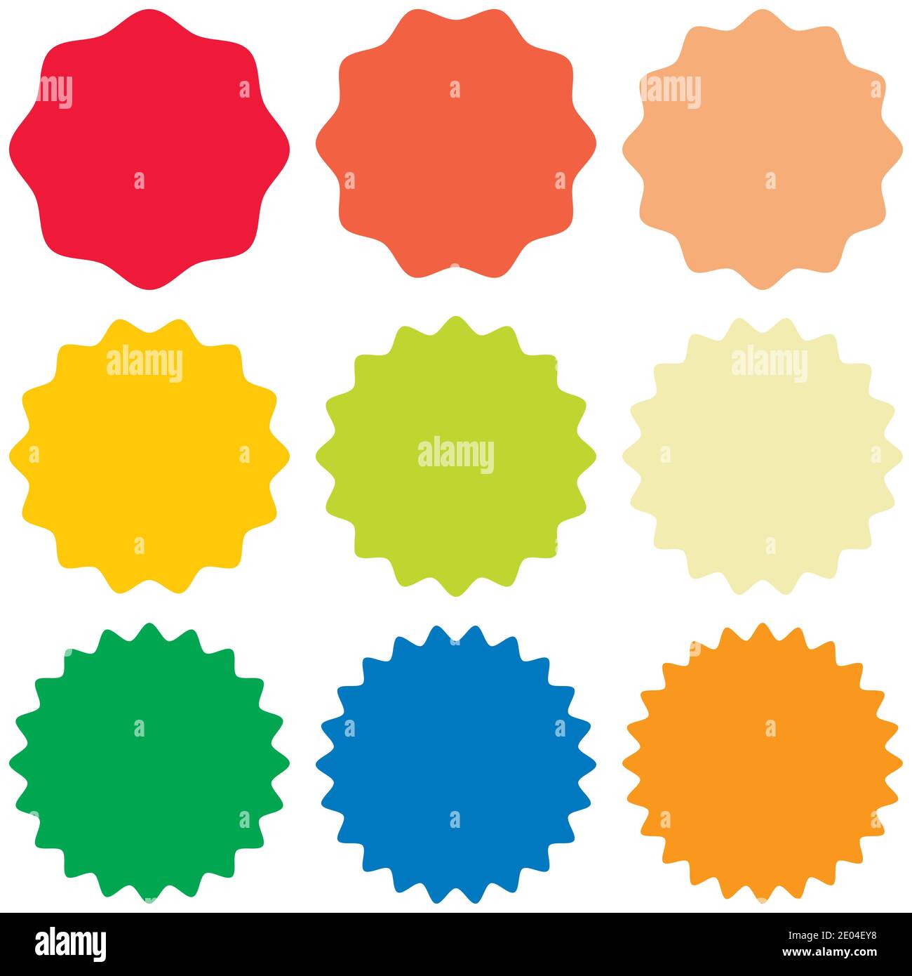 Set template sunburst, shapes badges vector starburst promo burst, for ...