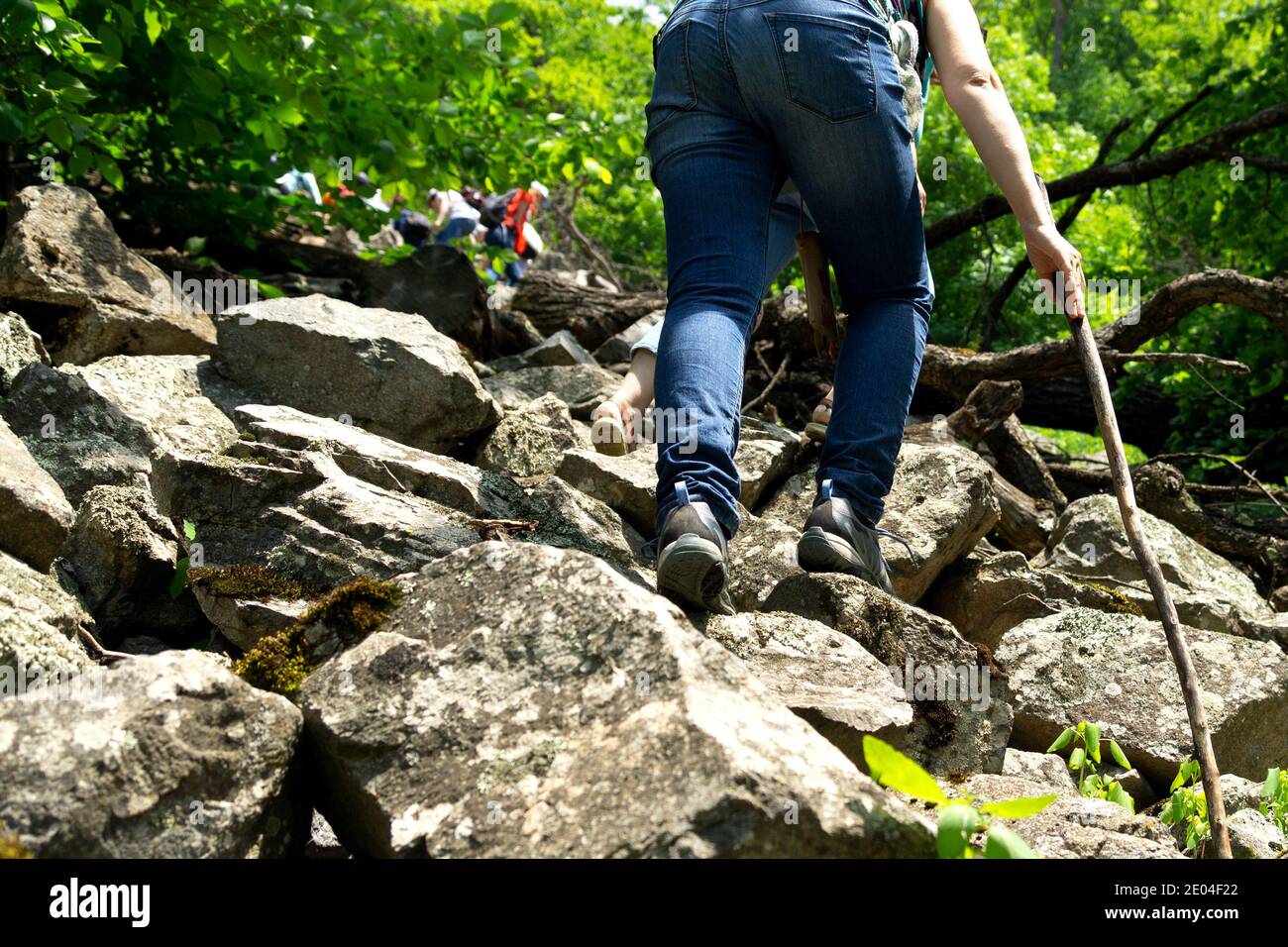 Climbing over stones hi-res stock photography and images - Alamy