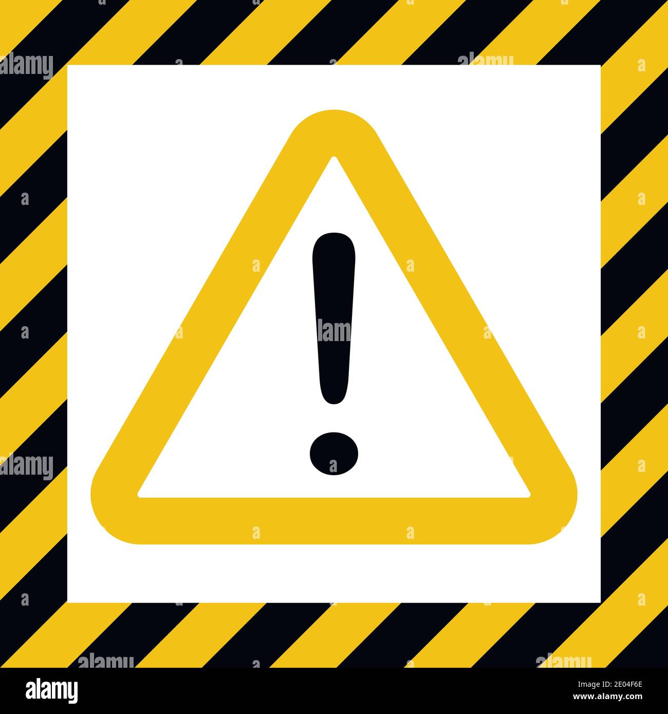 Hazard symbol sign, exclamation mark, warn caution construction, vector ...
