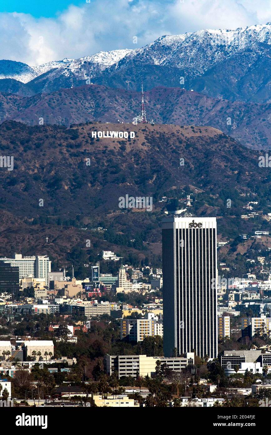 December 29, 2020, Los Angeles, California, USA - The Hollywood Sign as ...