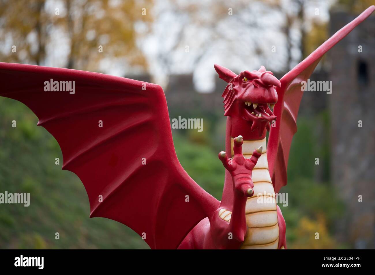A red dragon at Cardiff Castle Stock Photo - Alamy