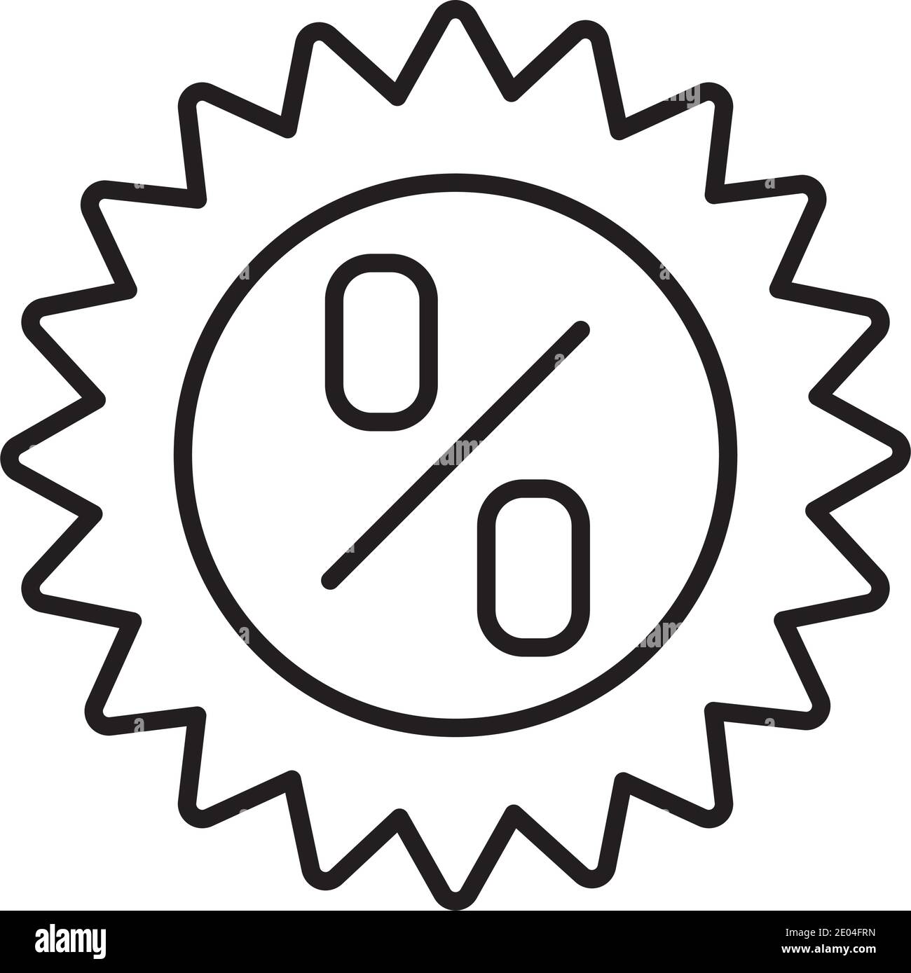 discount seal stamp icon over white background, line style, vector ...