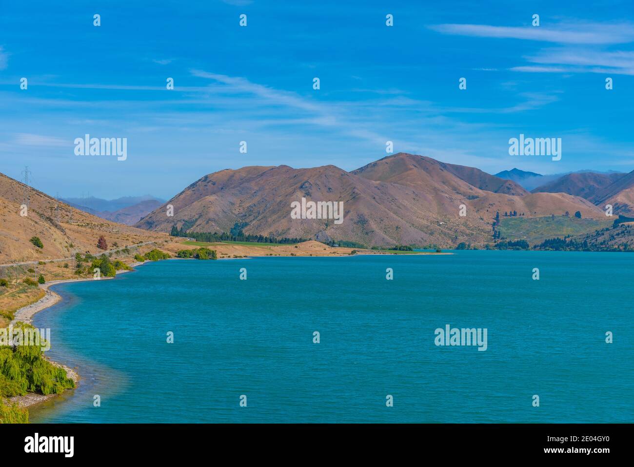 Lake aviemore in New Zealand Stock Photo - Alamy