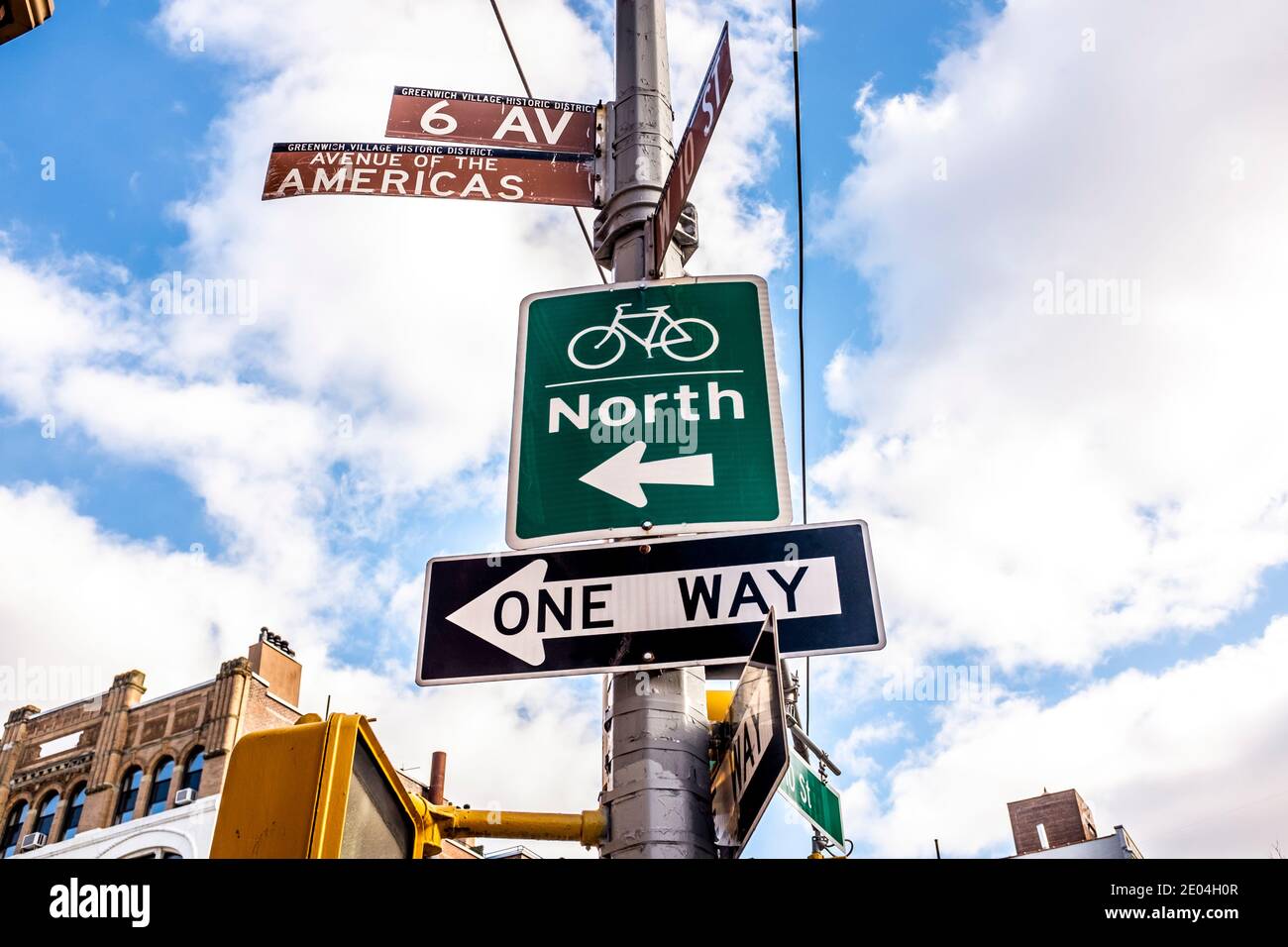Road signs in the city Stock Photo - Alamy