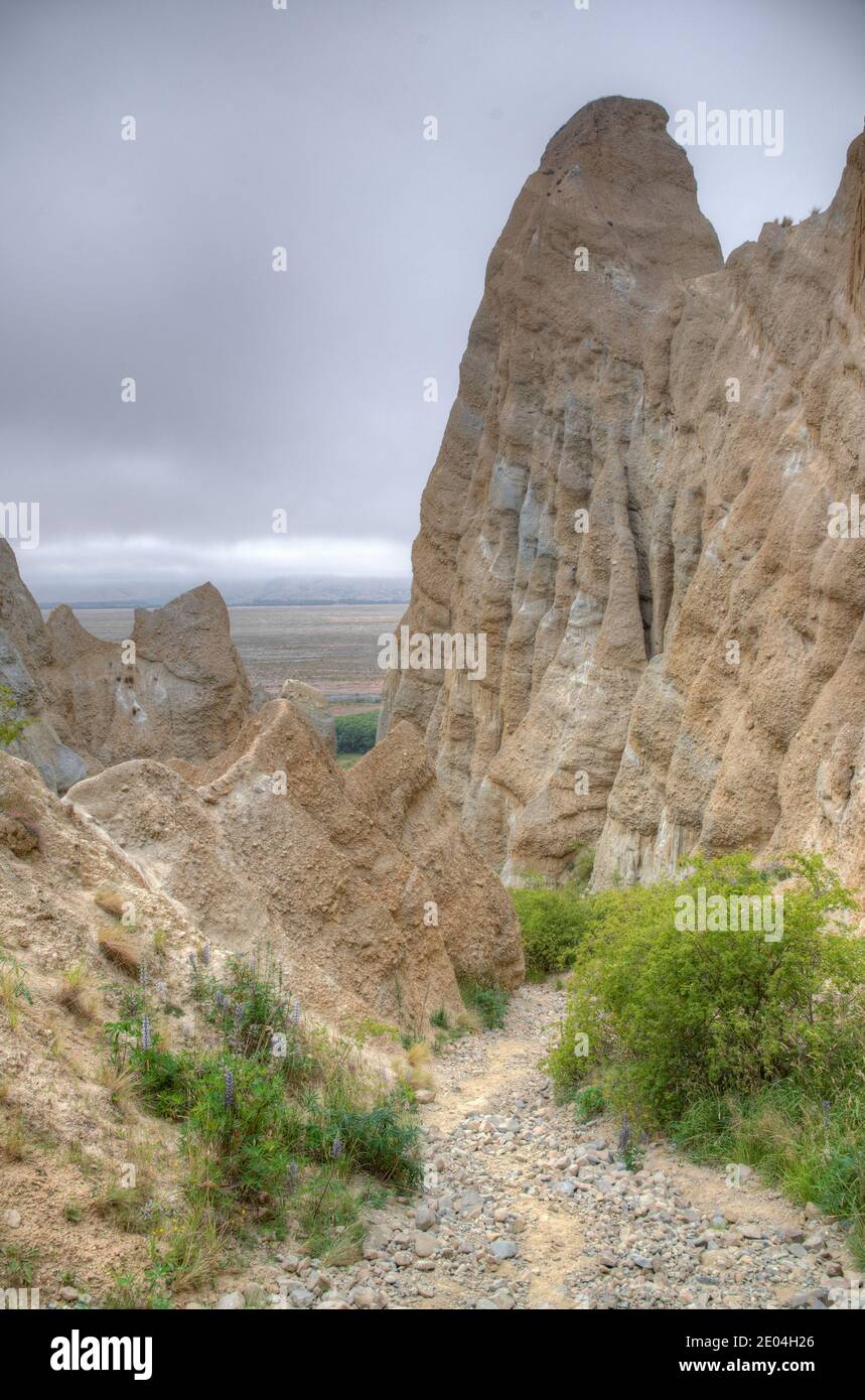 Clay cliffs Paritea in New Zealand Stock Photo - Alamy