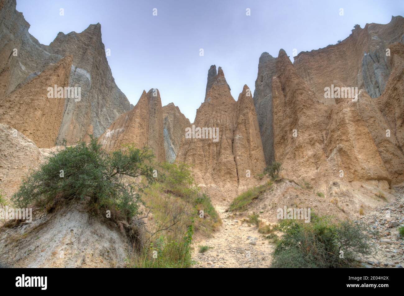 Clay cliffs Paritea in New Zealand Stock Photo - Alamy