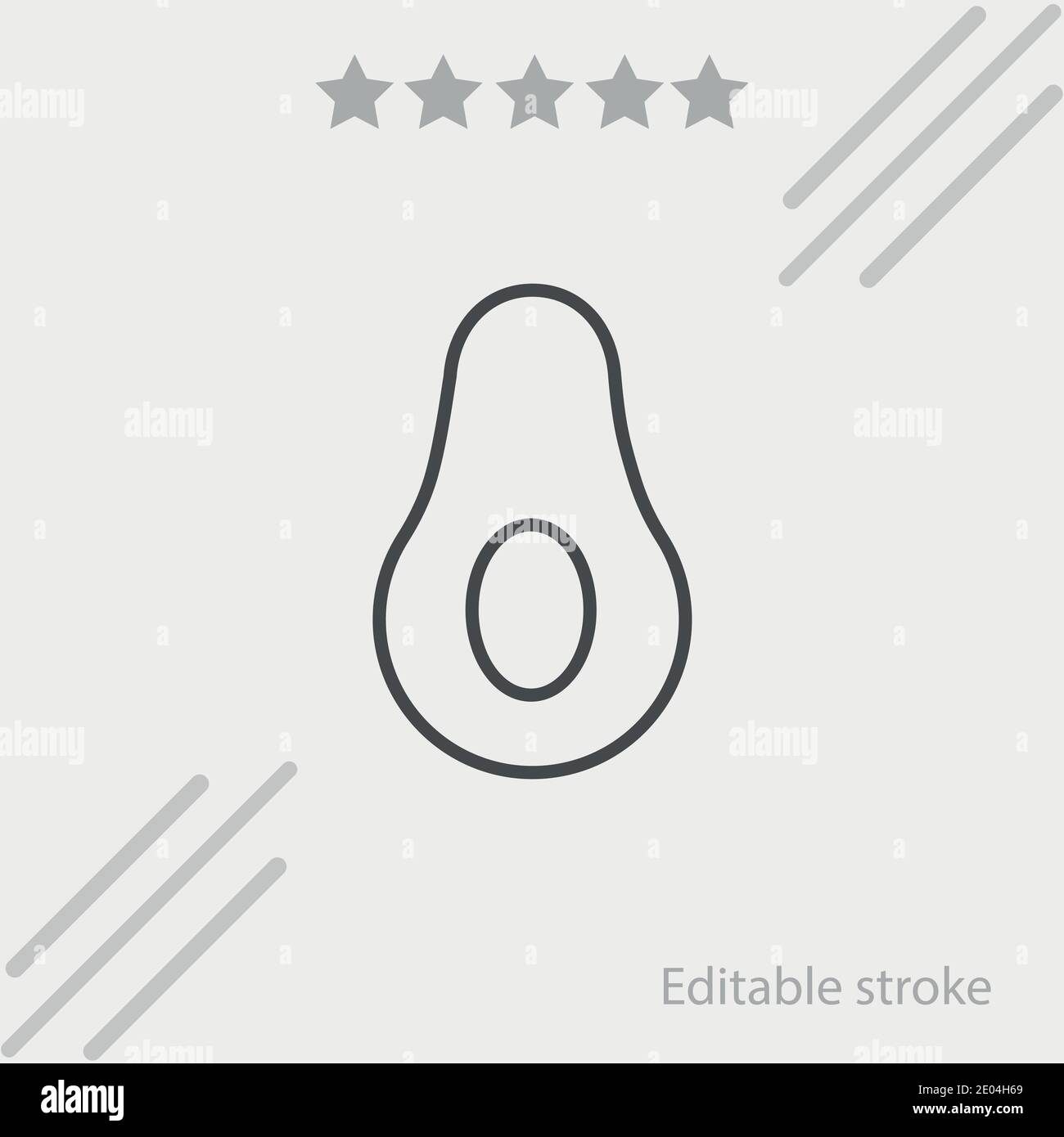 avocado vector icon modern simple vector illustration Stock Vector ...