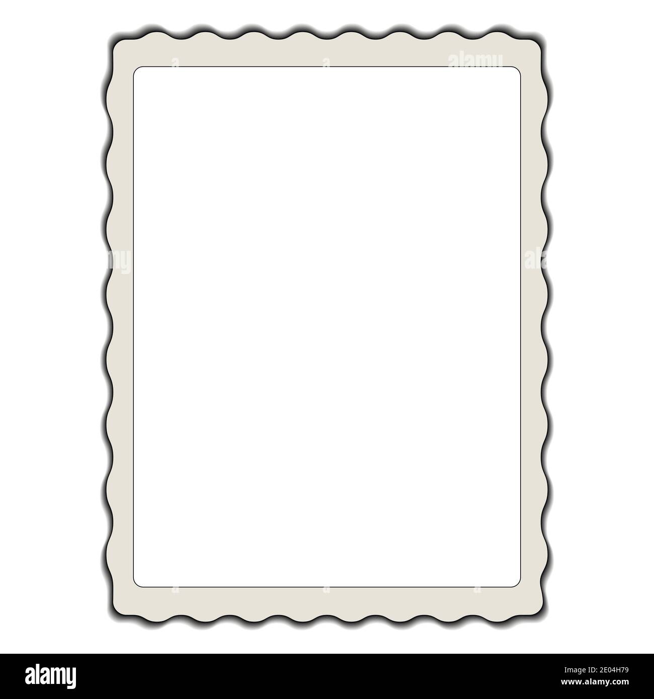 Vintage photo, pattern cropped wave vector retro photo frame template ...