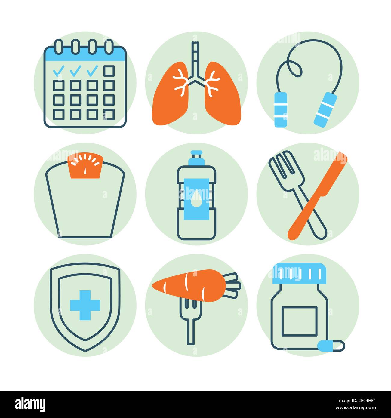 health icon set over white background, line style, vector illustration ...