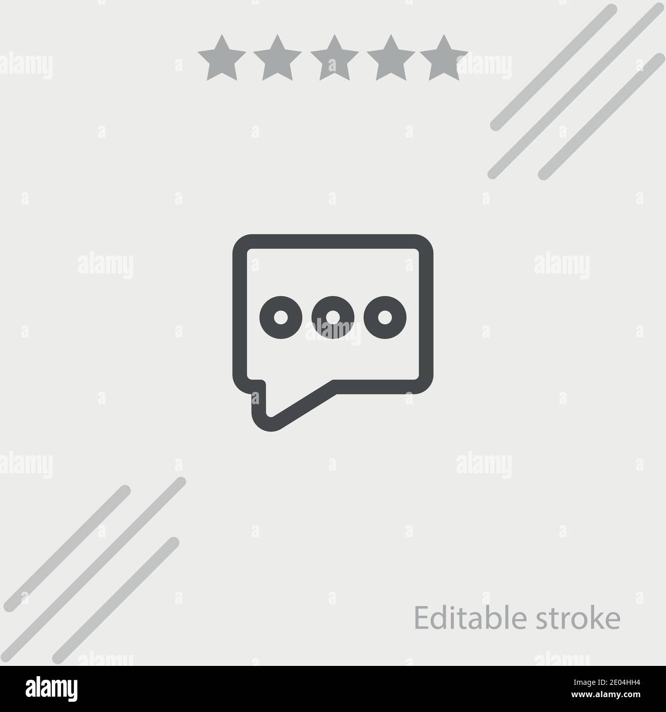 message rectangular outline with three dots vector icon modern simple ...