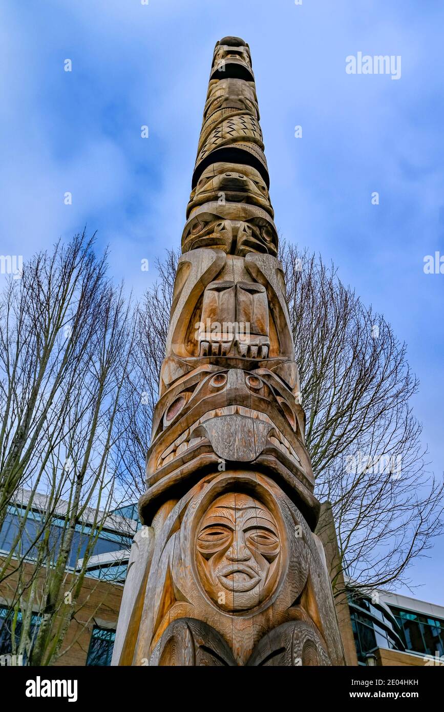 First Nations, Reconcliation totem pole by Squamish artists James and ...