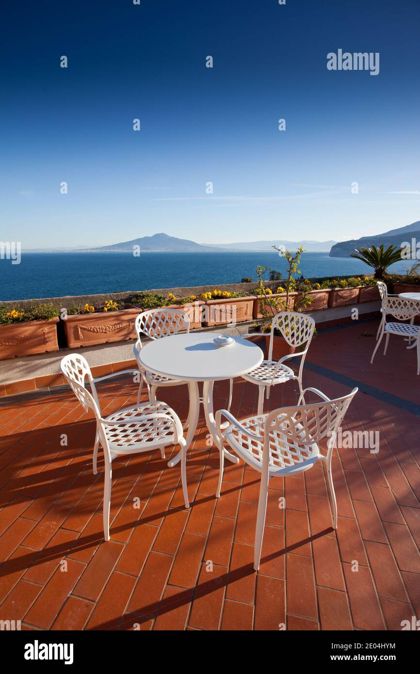 Nice view of the volcano Mount Vesuvius from terrace Stock Photo - Alamy