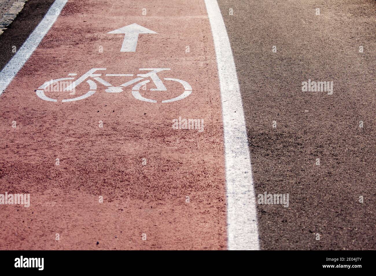 Bike track sign Stock Photo - Alamy