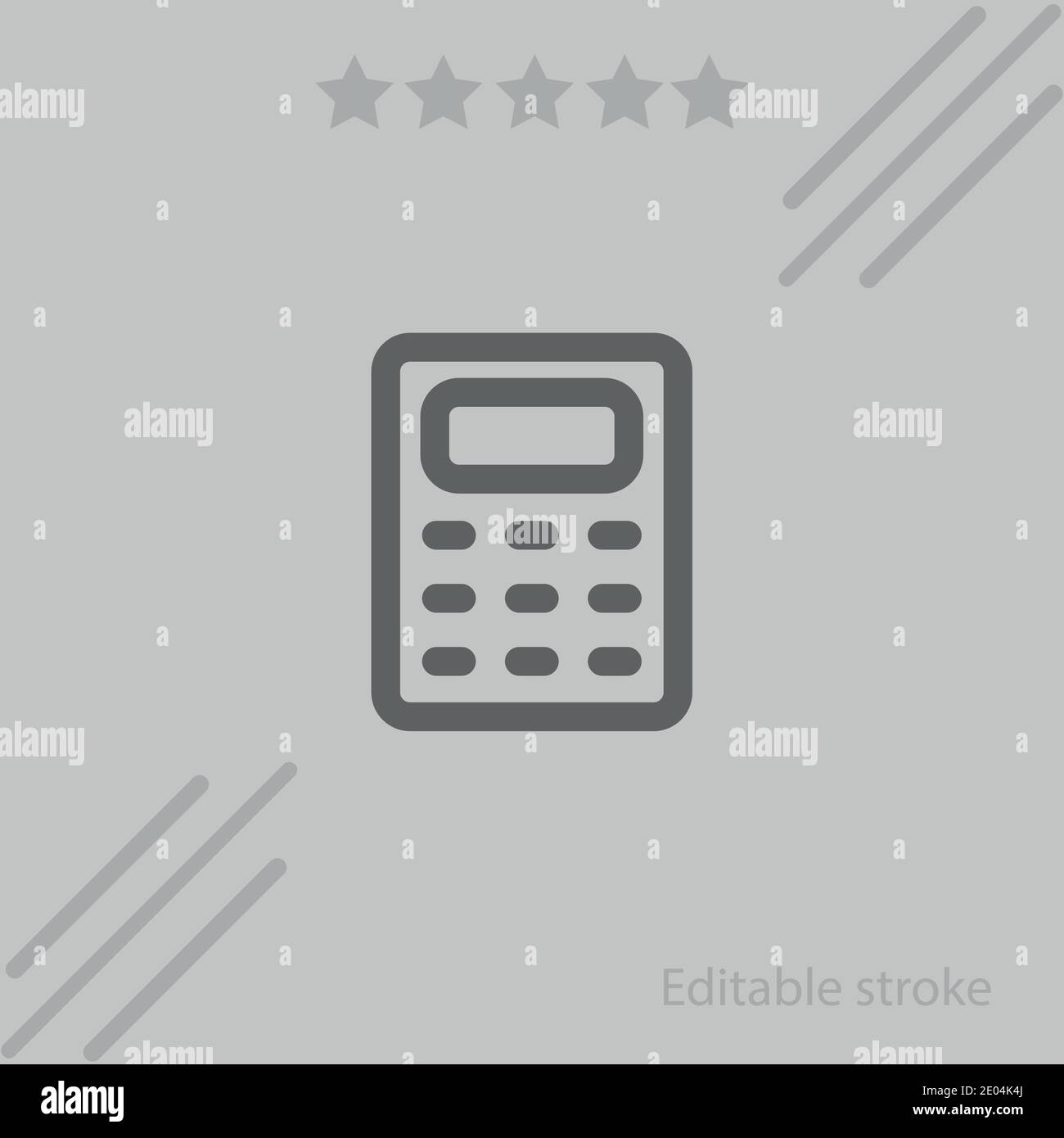 calculator outline vector icon modern simple vector illustration Stock ...