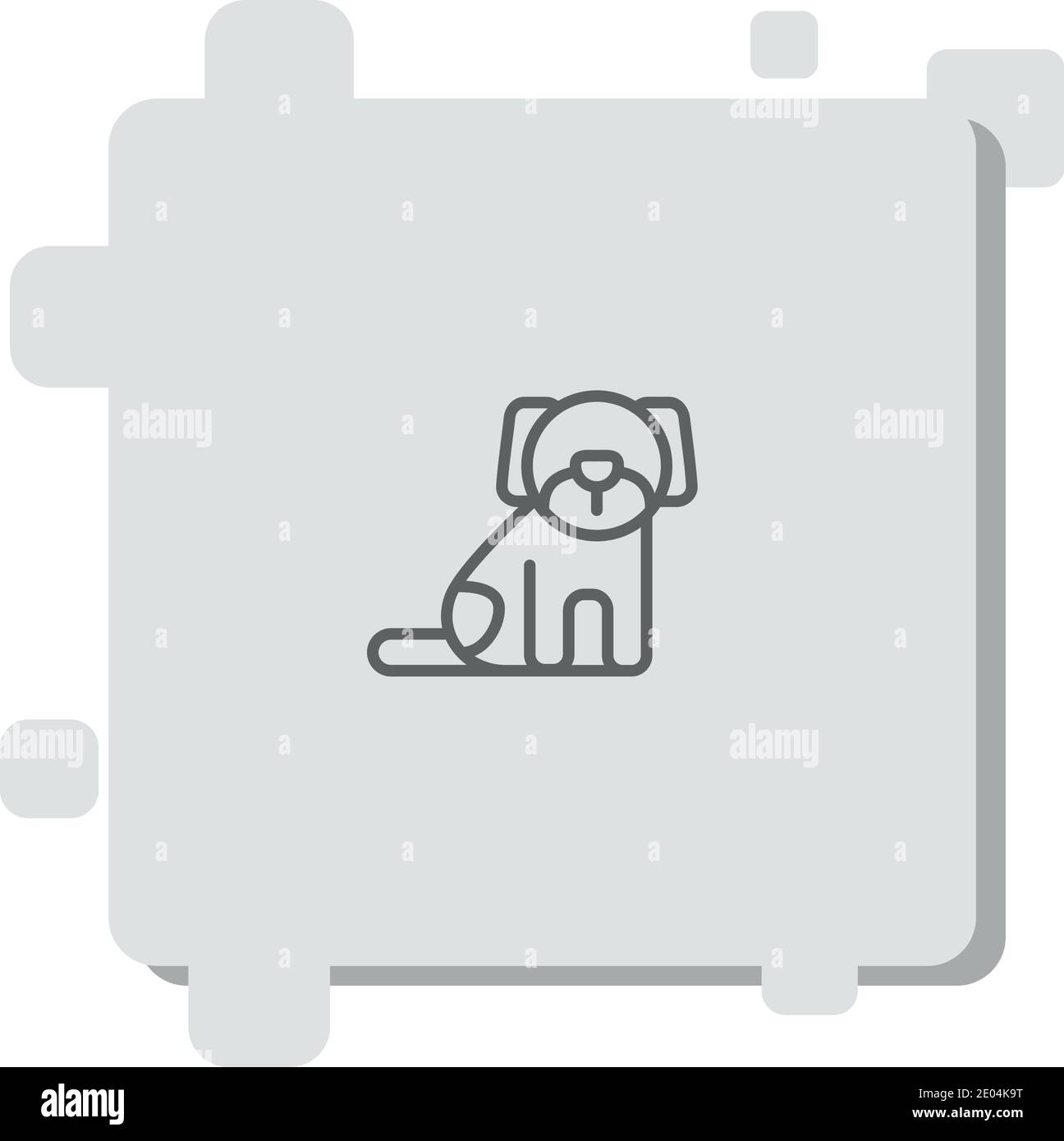 sitting dog vector icon modern simple vector illustration Stock Vector ...
