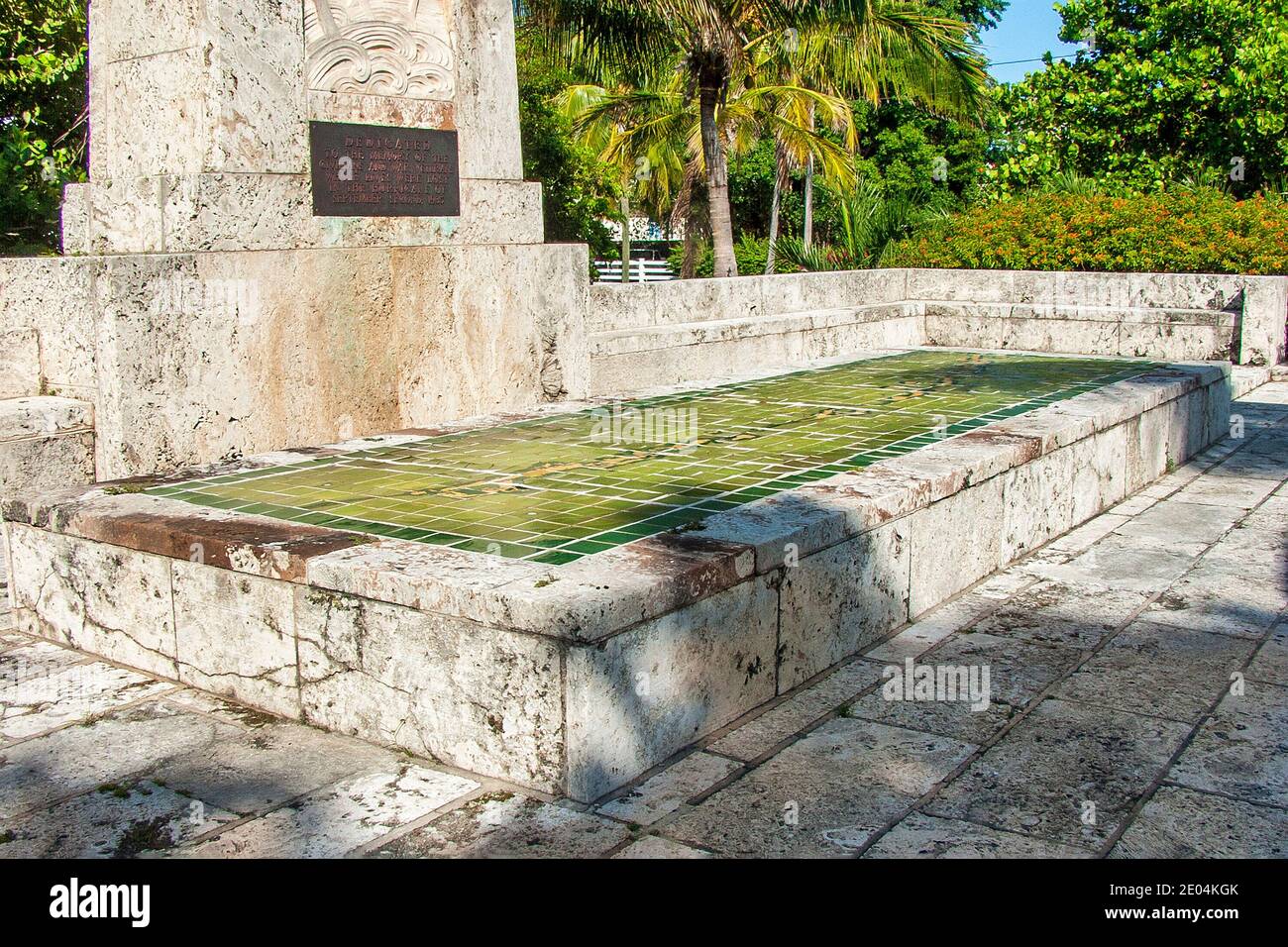 Crypt containing cremated remains of victims of the Great Hurricane of ...