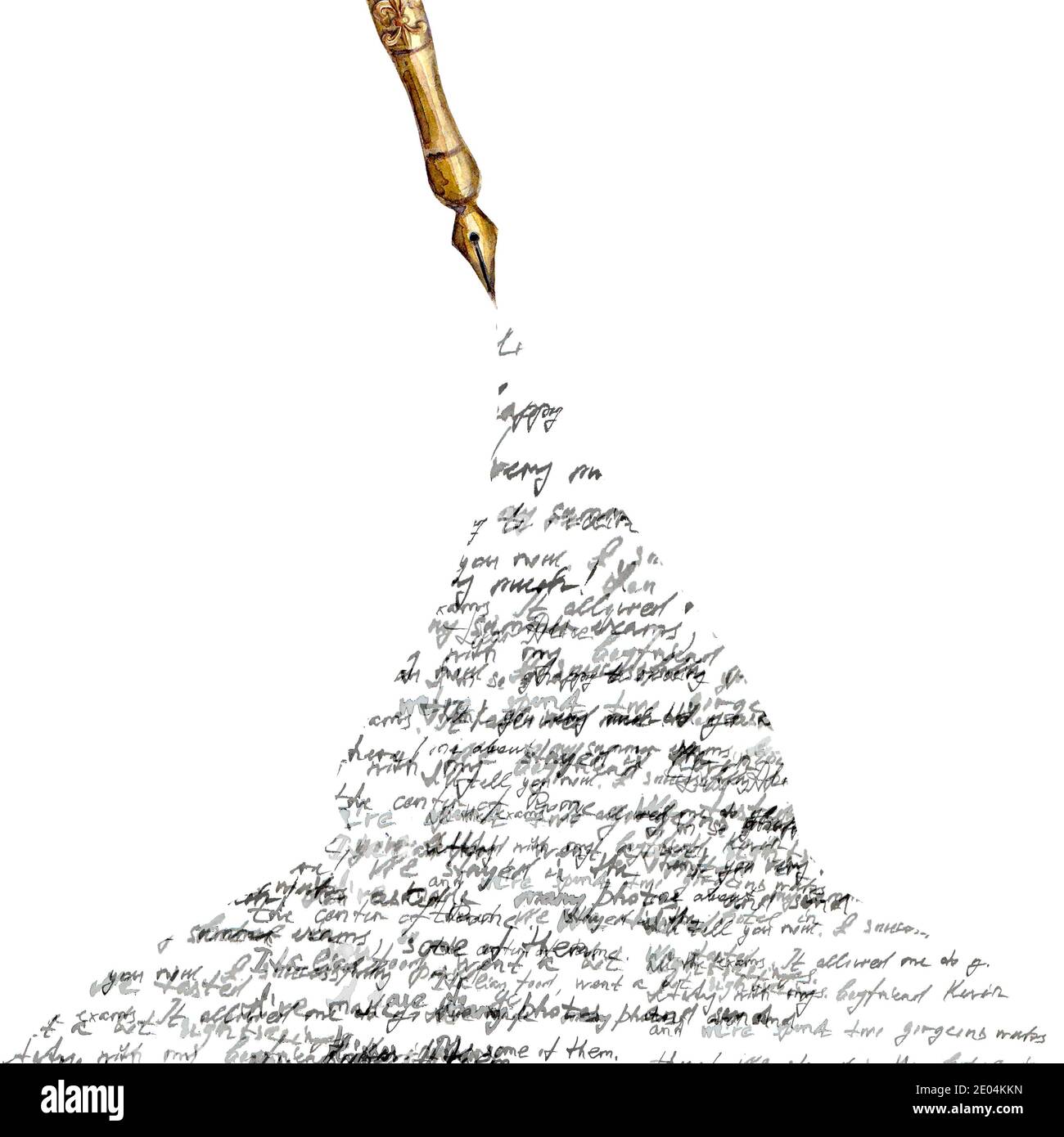 Quill Pen And Spilled Ink