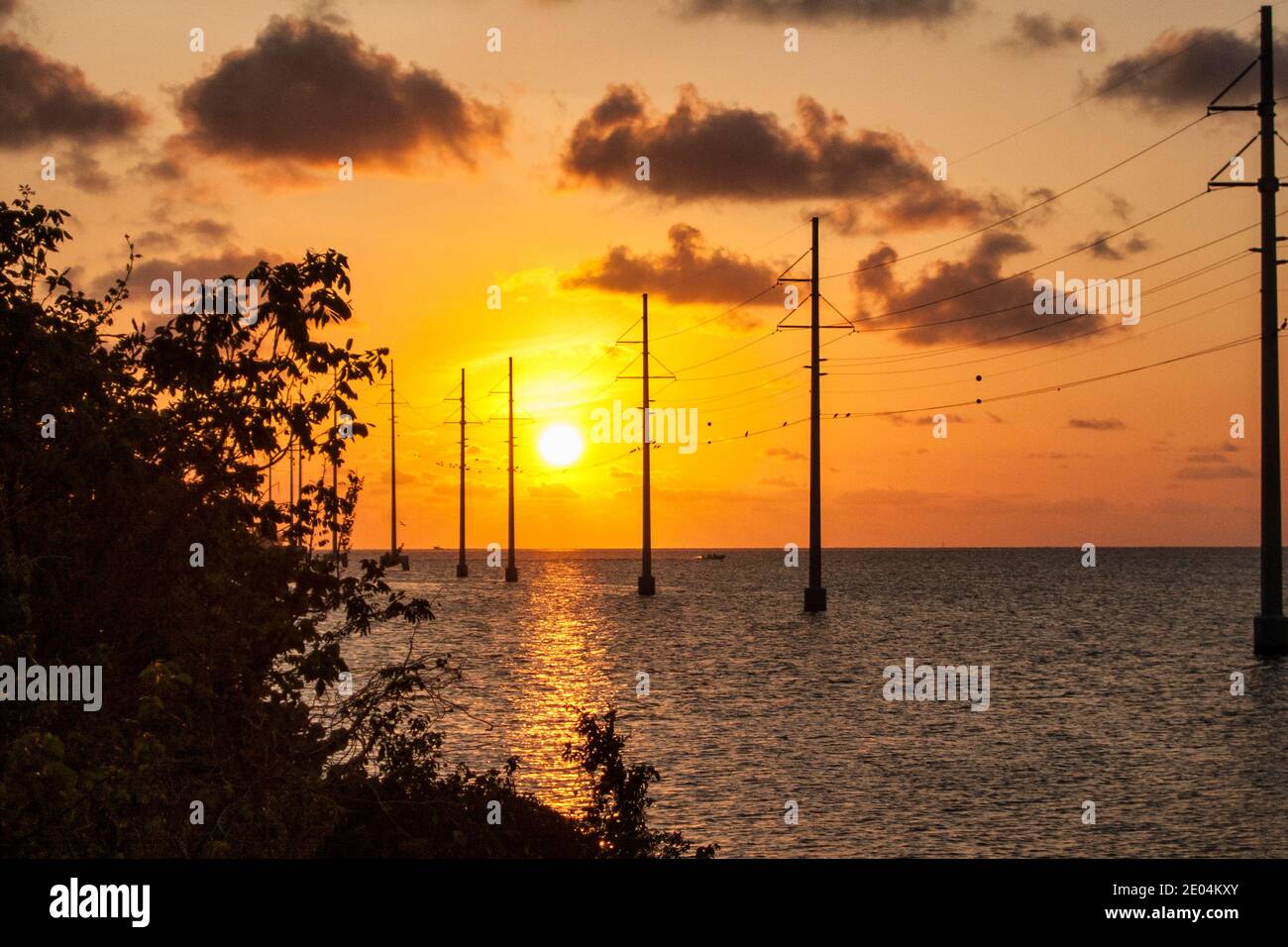 Sunset at Craig Key along the Overseas Highway Stock Photo - Alamy