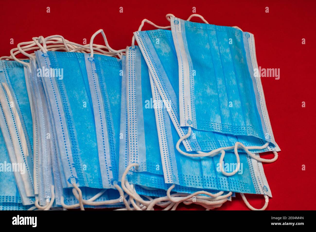 Close up and detail of medical hygienic mask, face protective surgical ...