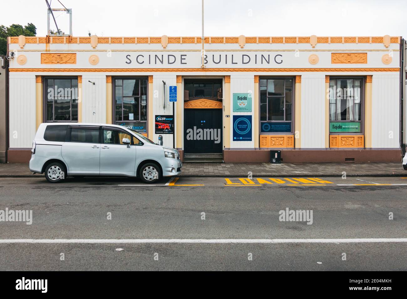 The Art Deco style Scinde Building in Napier, New Zealand. Built in ...