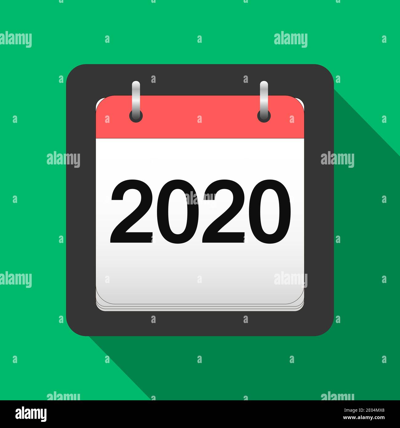 2020 calendar flat icon, 2020 calendar cover sheet flat style, new ...